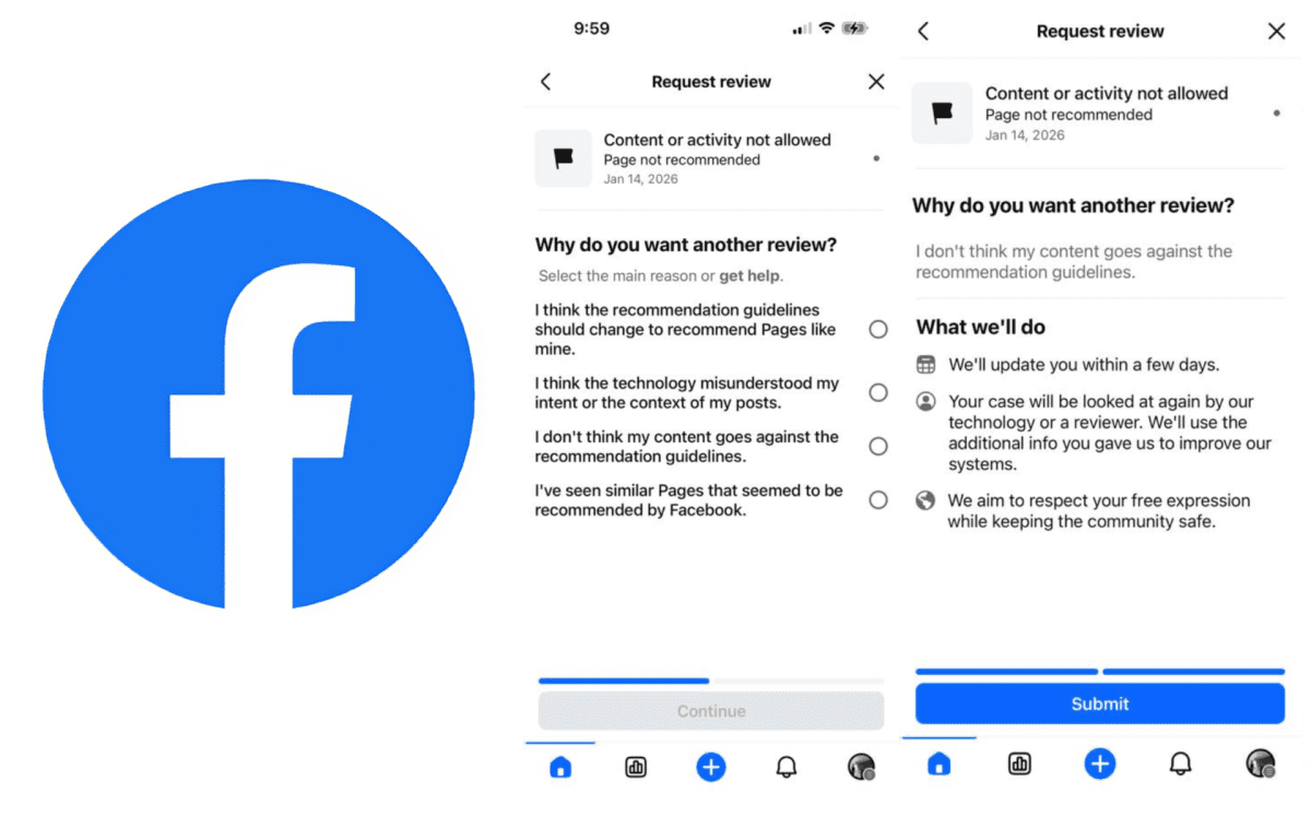 Facebook shows signs of life (sort of) with page recommendation issue ...